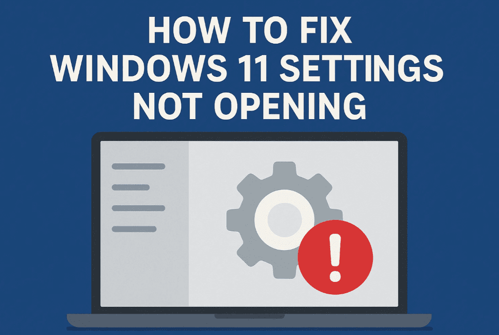 How to Fix Windows 11 Settings Not Opening (Complete Troubleshooting Guide) - Digital Tech ...