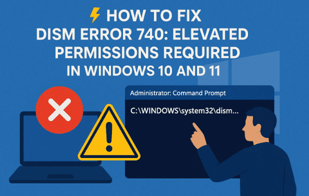 ⚡ How to Fix DISM Error 740: Elevated Permissions Required in Windows 10 and 11 - Digital Tech ...